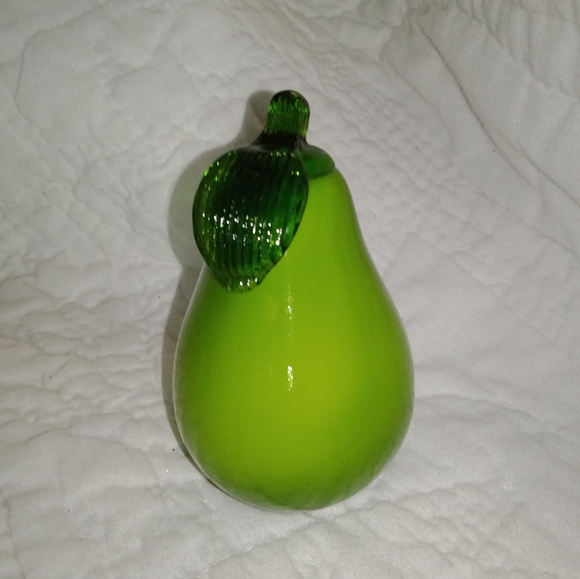 Unbranded | Art | Vintage Glass Green Pear Decor | Poshmark